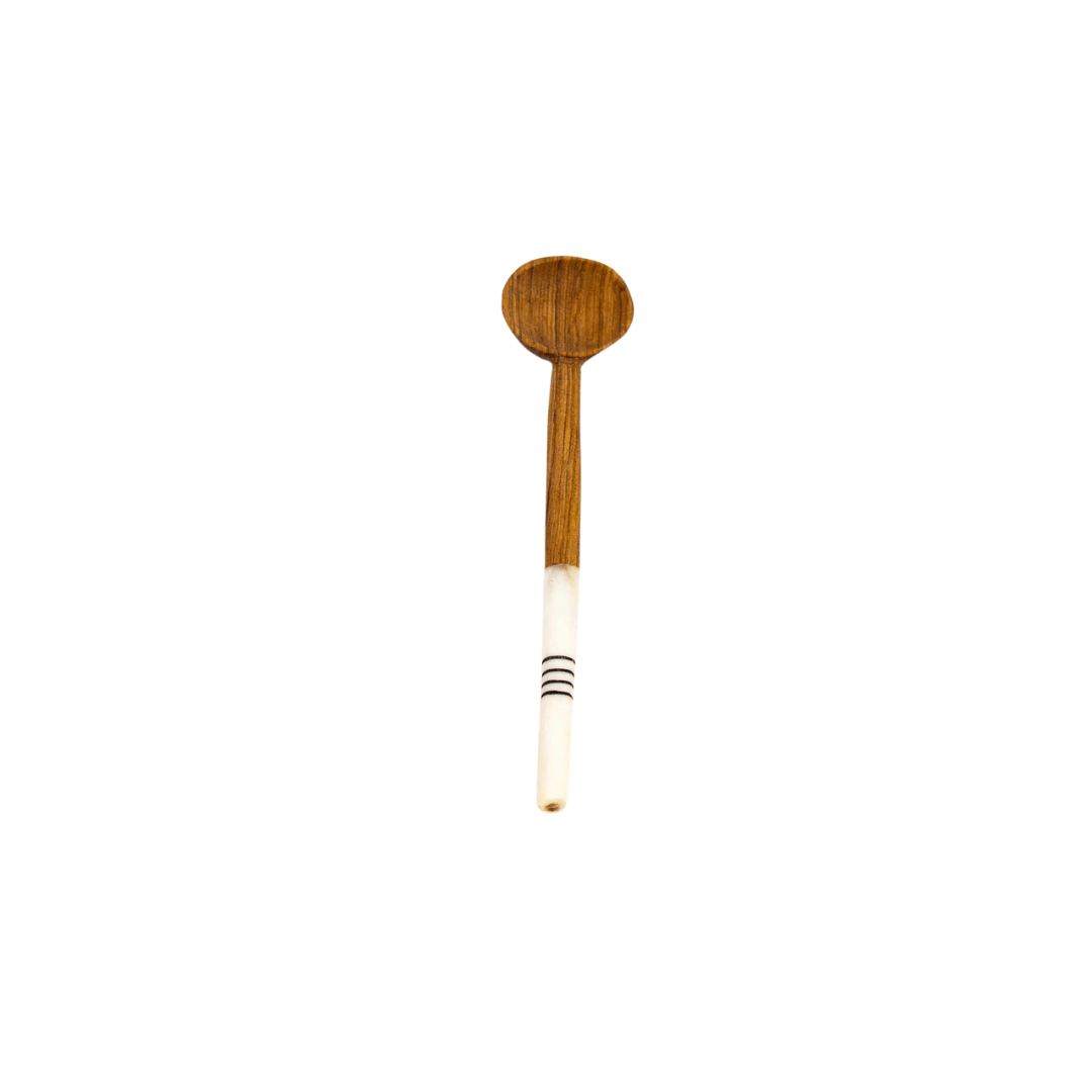 Hand-Etched Wild Olive Wood Spoon – Saltbox Sash